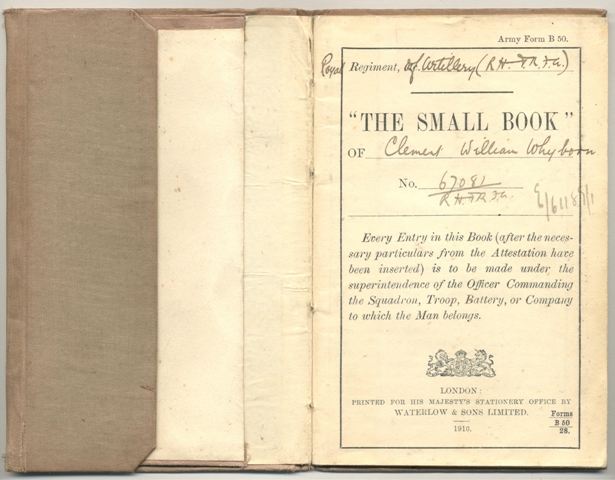 Soldiers Small Book - Bexhill Museum